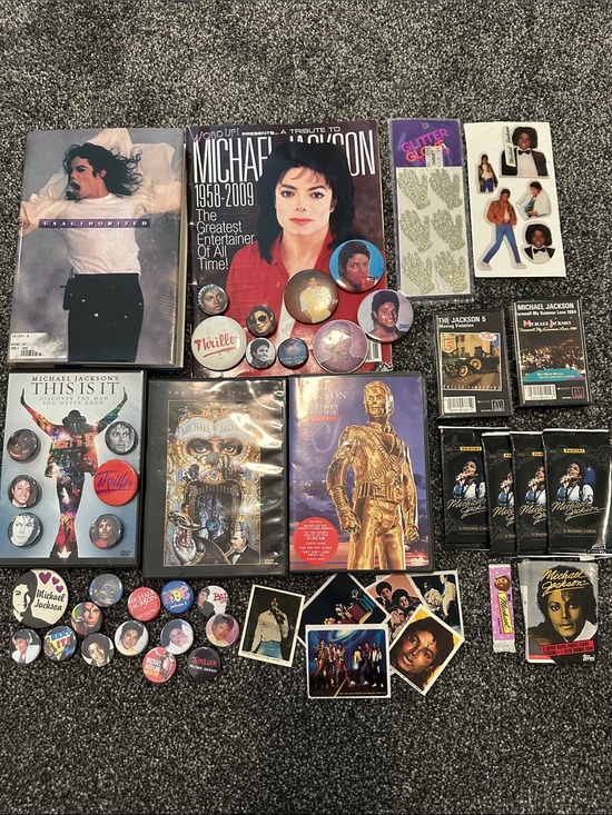 Other | Michael Jackson Book Stickers Buttons Magazine Tapes Movies ...